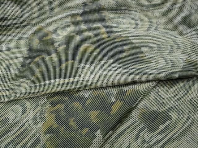 平和屋着物●都喜ヱ門　本場大島紬　白大島　7マルキ　石庭　総絣　藤絹織物謹製　正絹　逸品　CAAY5076ut