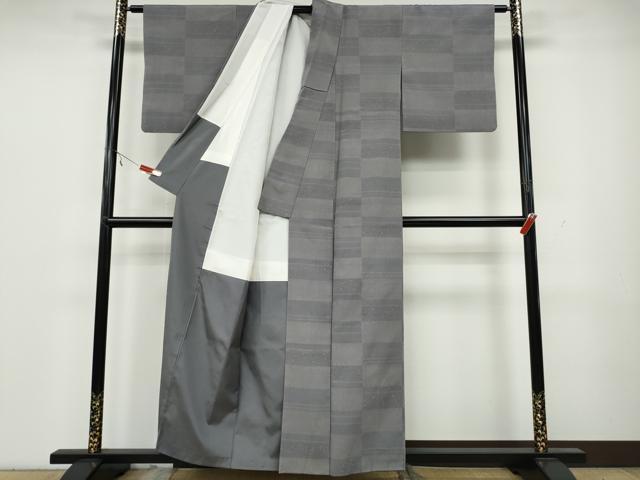 平和屋着物○本塩沢 110亀甲 横段吉祥文 正絹 逸品 CAAY5114ut