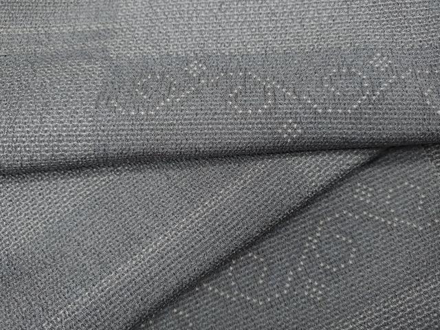 平和屋着物●本塩沢　110亀甲　横段吉祥文　正絹　逸品　CAAY5114ut