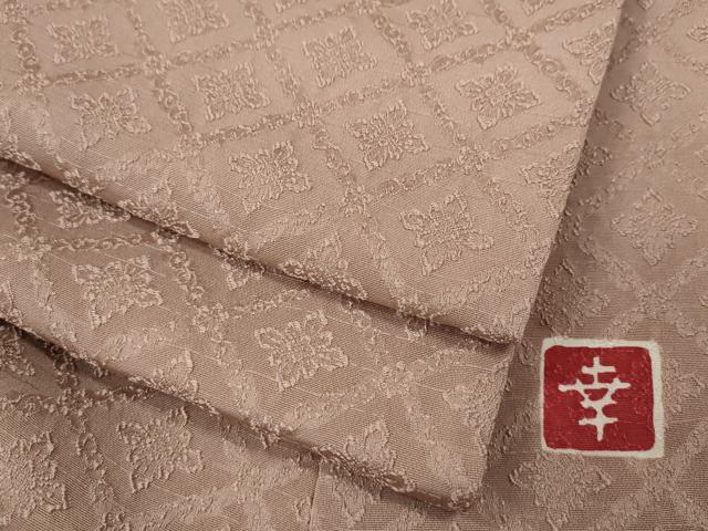 平和屋着物●ファッションデザイナー 花井幸子　色無地　花菱地紋　虹色　正絹　逸品　CAAY5128ut