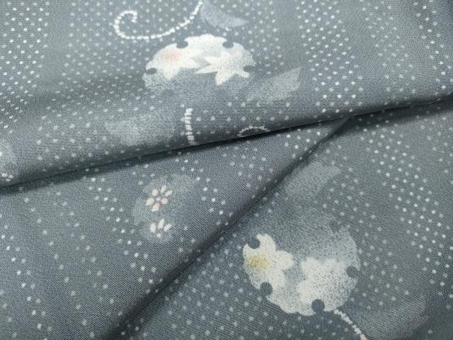 平和屋着物●上質な小紋　雪輪蔦の葉花間道　正絹　逸品　CAAY5179ut