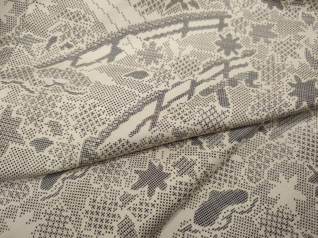 平和屋着物●本場大島紬　白大島　9マルキ　渡橋松文　正絹　逸品　CAAY5187ut