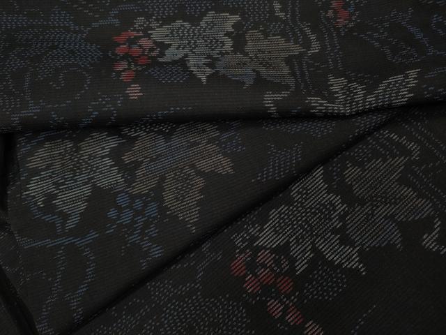 平和屋着物●本場大島紬　葡萄蔦の葉文　正絹　逸品　CAAY5193ut