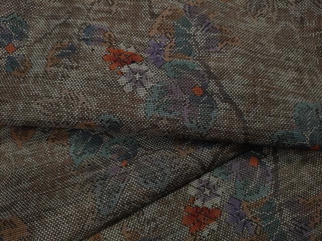 平和屋着物●本場大島紬　9マルキ　枝花文　正絹　逸品　CAAY5200ut