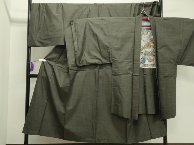 平和屋着物●男性　本場大島紬　アンサンブル　西郷絣　キングサイズ　正絹　逸品　CAAY6765gh