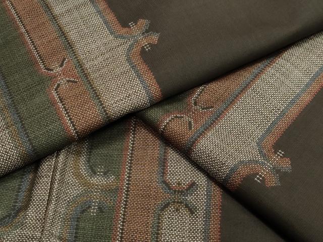 平和屋着物●本場大島紬　9マルキ　吉祥間道　正絹　逸品　CAAY6766gh