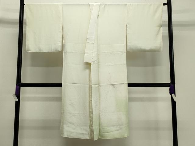 平和屋着物●長襦袢　無双仕立て　手描き　雀　草花文　暈し染め　正絹　逸品　CAAY6791gh