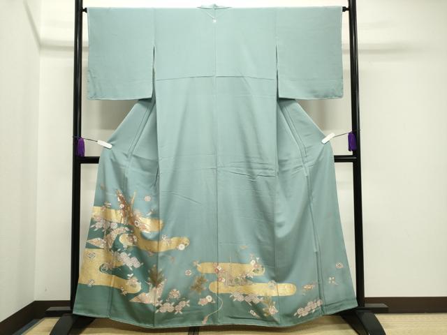 平和屋着物●豪華色留袖　作家物　駒刺繍　折り鶴花文　暈し染め　金彩　やまと誂製　正絹　逸品　未使用　CAAY8052gh