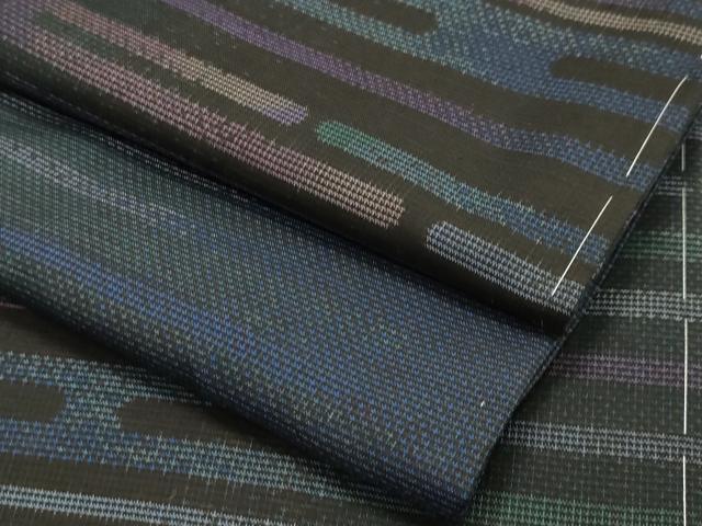 平和屋着物●本場大島紬　9マルキ　横段吉祥文　ロング丈　正絹　逸品　未使用　CAAY8067gh