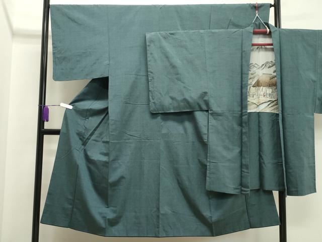 平和屋着物●男性　紬　アンサンブル　霞文　正絹　逸品　CAAY8076gh