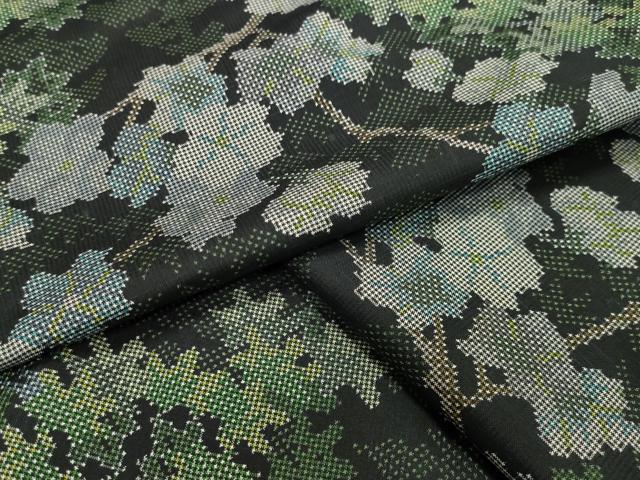 平和屋着物●本場大島紬　7マルキ　枝花文　正絹　逸品　CAAY8086gh