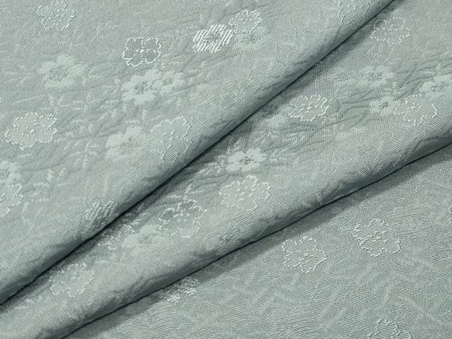 平和屋着物●上質な色無地　舞花地紋　秘色色　まるやま扱い　正絹　逸品　CAAY8090gh