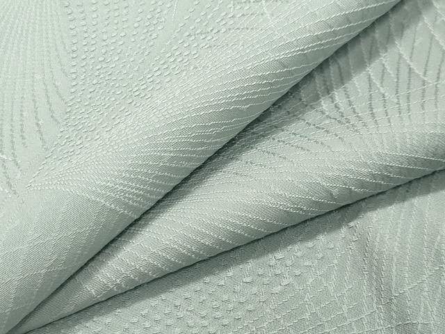 平和屋着物●上質な色無地　吉祥地紋　青磁鼠色　正絹　逸品　CAAY8095gh