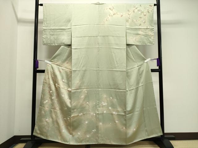 平和屋着物●訪問着　駒刺繍　万寿菊　暈し染め　金彩　京王百貨店扱い　正絹　逸品　未使用　CAAY8137gh