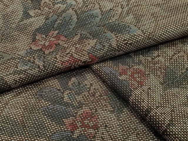 平和屋着物●本場大島紬　9マルキ　草花文　正絹　逸品　CAAY8149gh