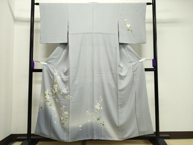 平和屋着物●本加賀友禅作家　南克治　訪問着　枝花文　暈し染め　やまと誂製　正絹　逸品　CAAY8207gh