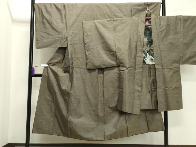 平和屋着物●男性　本場大島紬　アンサンブル　幾何学文　正絹　逸品　CAAY8221gh