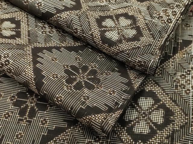 平和屋着物●本場大島紬　龍郷絣　正絹　逸品　未使用　CAAY8235gh