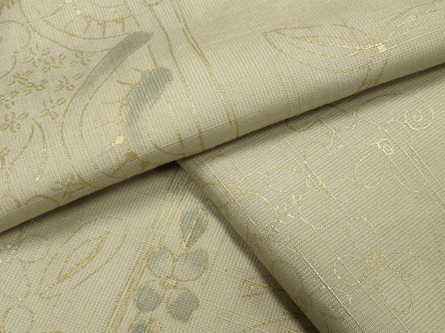 平和屋着物●上質な小紋　紬地　花唐草文　金彩　正絹　逸品　CAAY8347gh