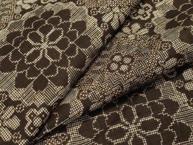 平和屋着物●本場大島紬　龍郷絣　正絹　逸品　CAAY8391gh