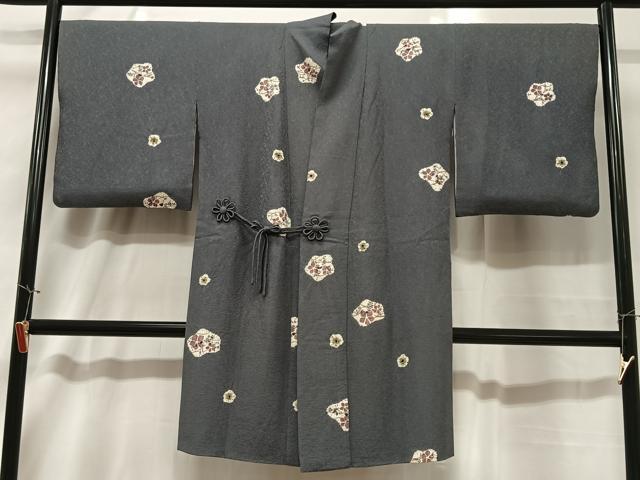 平和屋着物＃道中着　総絞り　工芸絞り染め　舞花文　証紙付き　正絹　逸品　CAAY8489ua