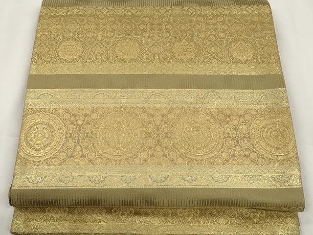 平和屋着物●西陣織　陰山織物謹製　箔屋清兵衛　六通柄袋帯　正倉院天平錦間道　金糸　正絹　逸品　CAAY9220yk