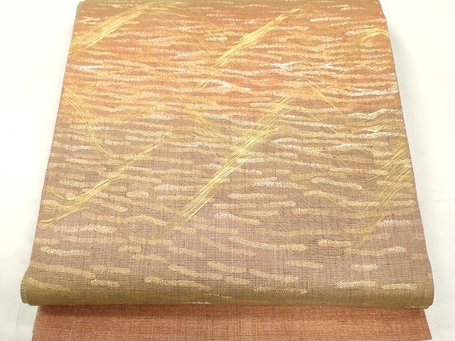 平和屋着物●極上　名門　しょうざん　生紬　紙屋川伝承　絹漉貴　太鼓柄袋帯　横段文　金銀糸　正絹　逸品　CAAY9281yk