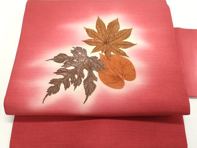 平和屋着物●山岡古都・古都染人　九寸名古屋帯　舞花文　正絹　逸品　CAAY9319yk