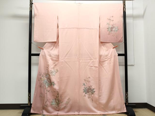 平和屋着物●訪問着　草花文　金銀彩　正絹　逸品　CAAY9466th