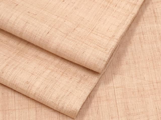 平和屋着物●結城紬　色無地　ときがら茶色　正絹　逸品　CAAY9519th