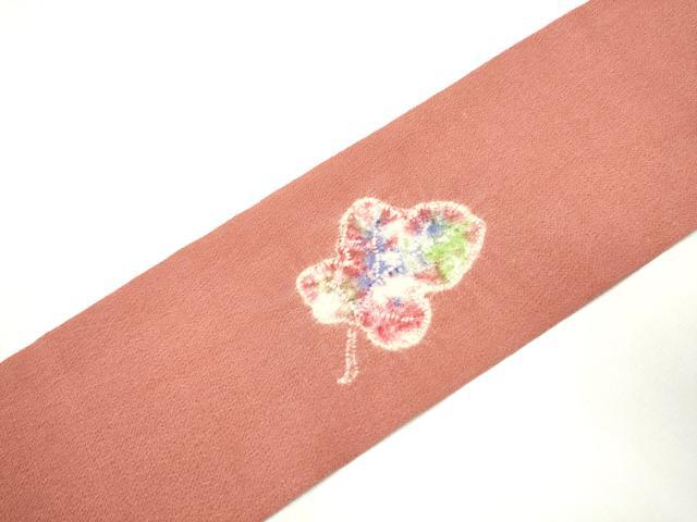 平和屋着物●九寸名古屋帯　駒刺繍　絞り　菊　鬼しぼ縮緬　正絹　逸品　CAAY9605hy 平和屋着物○九寸名古屋帯 駒刺繍 絞り 菊 鬼しぼ縮緬 正絹