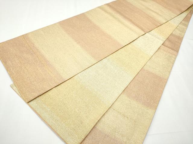 平和屋着物●桝屋高尾　ねん金綴錦　両面　全通柄袋帯　段霞文　正絹　逸品　CAAY9718hy