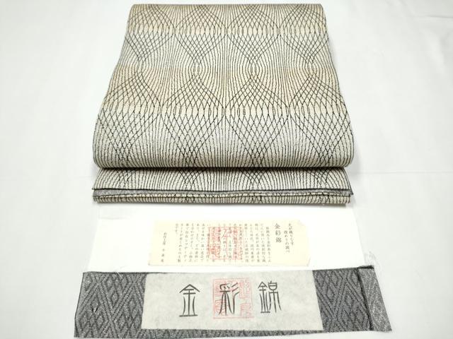 平和屋着物●創作工房　千尋庵　両面　全通柄袋帯　金彩錦　証紙付き　正絹　逸品　CAAY9722hy