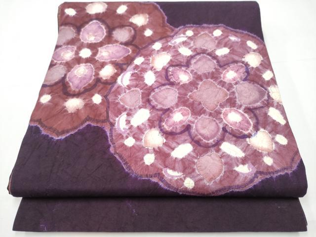 平和屋着物●太鼓柄袋帯　絞り　舞花文　正絹　逸品　CAAY9736hy