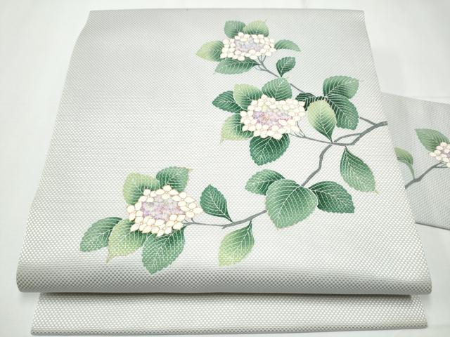 平和屋着物●九寸名古屋帯　枝花文　金彩　正絹　逸品　CAAY9795hy