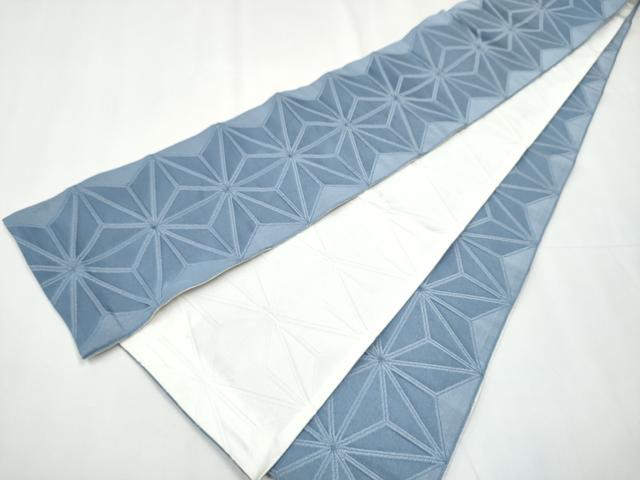 平和屋着物●撫松庵　両面　半幅帯　麻の葉文様　CAAY9854hy