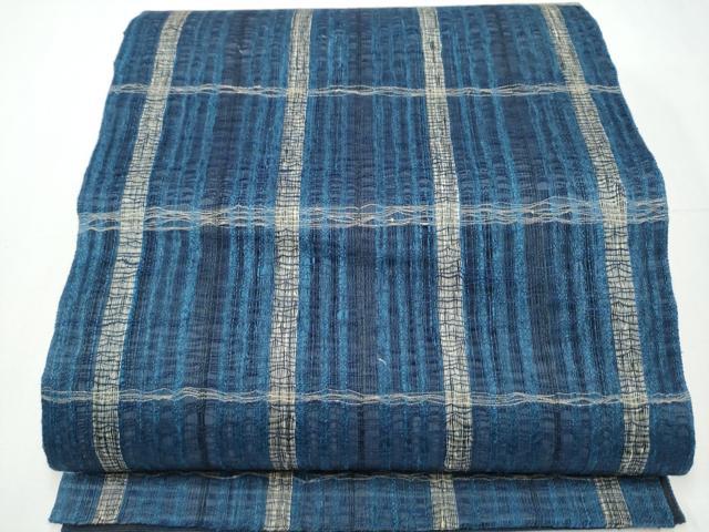 平和屋着物▽創作　スリーシーズン　春夏秋　全通柄袋帯　格子柄　正絹　逸品　CAAY9864hy