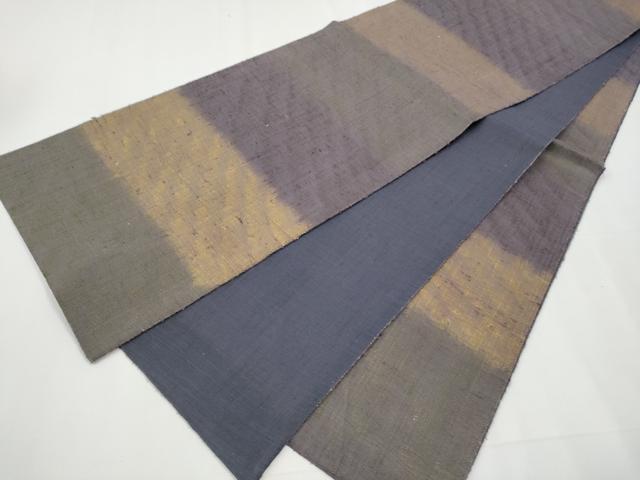 平和屋着物●両面　全通柄袋帯　紬地　霞文　正絹　逸品　CAAY9903hy