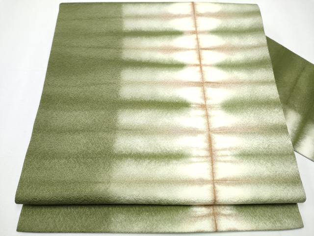 平和屋着物●全通柄　九寸名古屋帯　霞文　正絹　逸品　CAAY9919hy