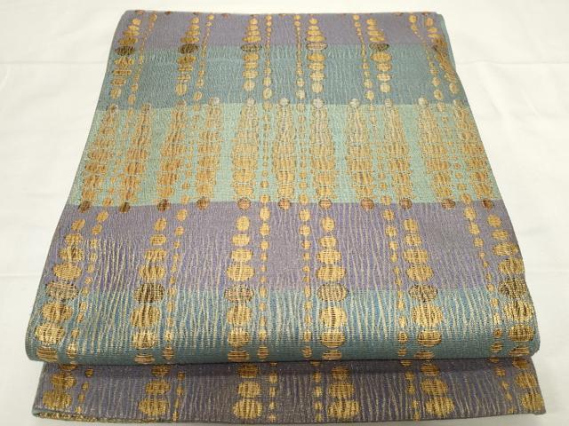 平和屋着物▽スリーシーズン　春夏秋　六通柄袋帯　吉祥文　金糸　正絹　逸品　CAAZ0328dy