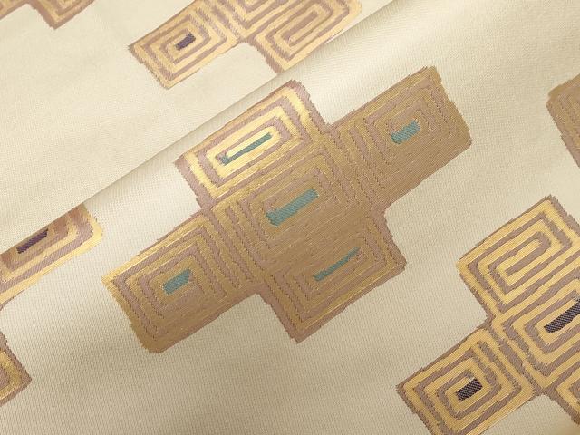 平和屋着物○全通柄 九寸名古屋帯 吉祥文 金糸 正絹 逸品