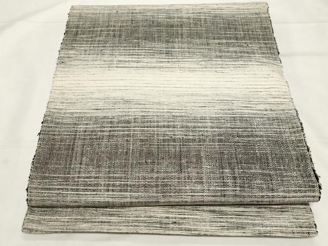 平和屋着物●八寸名古屋帯　紬地　霞文　正絹　逸品　CAAZ0372dy