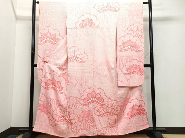 平和屋着物●豪華振袖　総絞り　松笹文　正絹　逸品　CAAZ0822vf