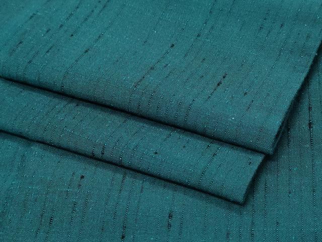 平和屋着物●上質な紬　色無地　高麗納戸色　正絹　逸品　CAAZ0840vf