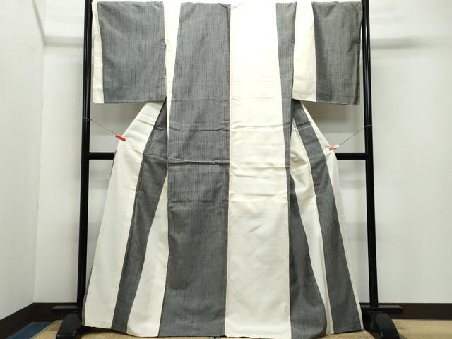 平和屋着物●上質な紬　変わり間道　正絹　逸品　未使用　CAAZ0869vf