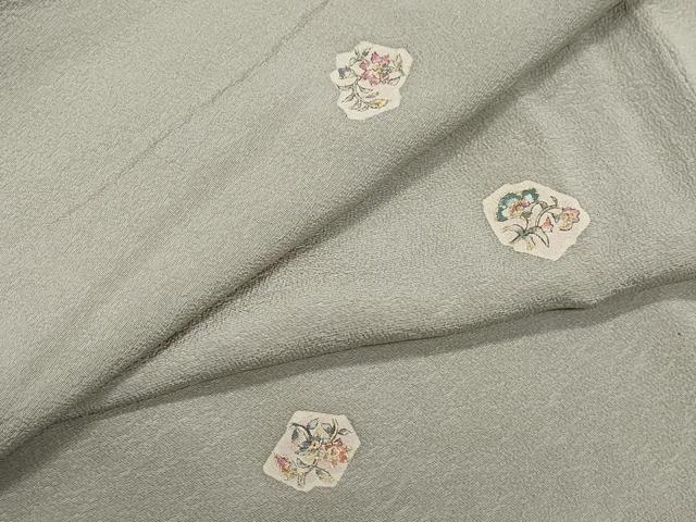 平和屋着物●上質な小紋　更紗花唐草文　金彩　正絹　逸品　CAAZ0886vf