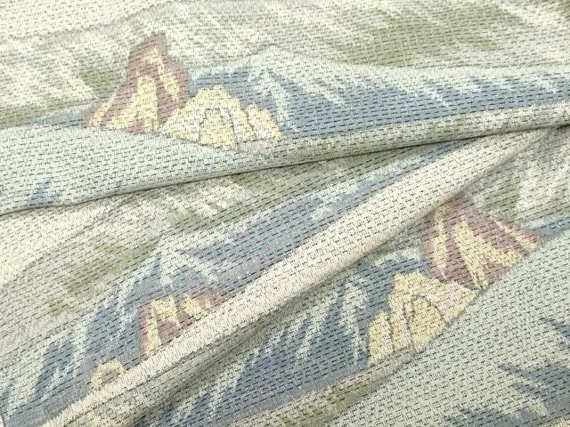 平和屋着物●上質な紬　遠山文　正絹　逸品　CAAZ0934vf