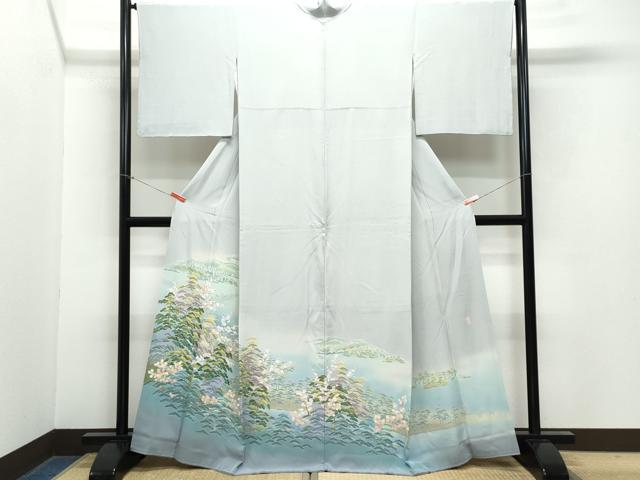 平和屋着物●十日町友禅作家　阿部佳雪 　色留袖　松梅楓文　暈し染め　正絹　逸品　CAAZ0943vf