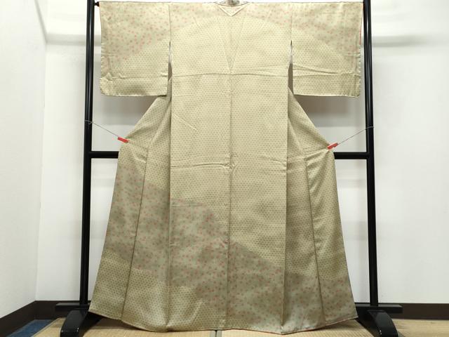 平和屋着物●訪問着　楓舞花文籠目文　正絹　逸品　CAAZ0944vf