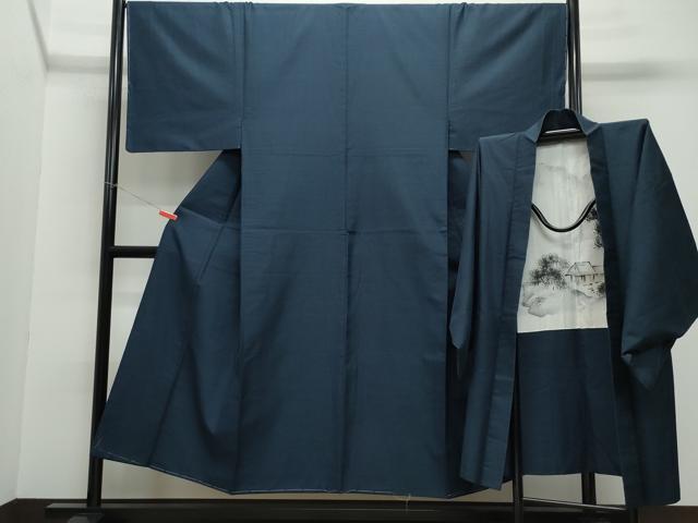 平和屋着物●男性　紬　アンサンブル　吉祥文　正絹　逸品　CAAZ0954vf